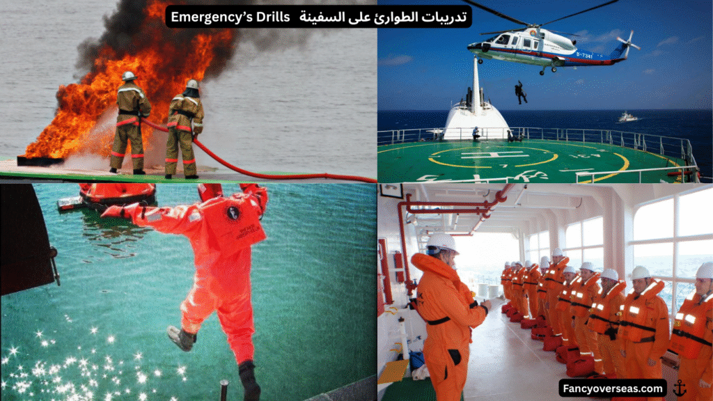 تدريبات الطوارئ على السفينة (Emergency Drills) - fancyoverseas.com